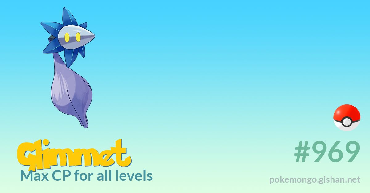Glimmet max CP for all levels - Pokemon Go