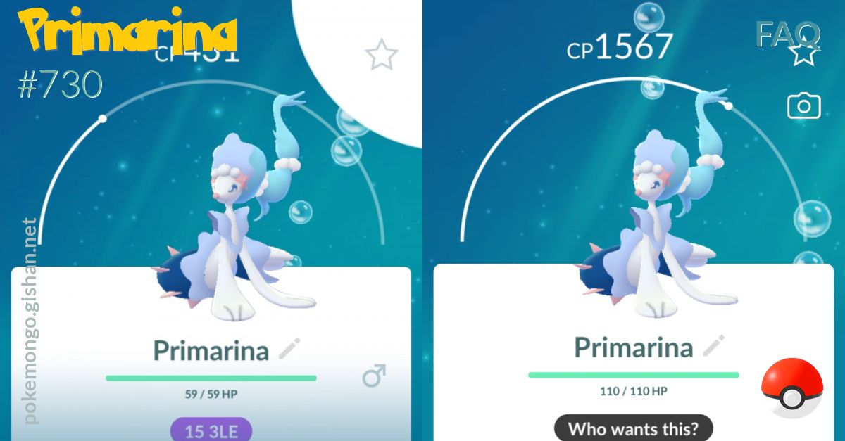 Primarina FAQ - Pokemon Go